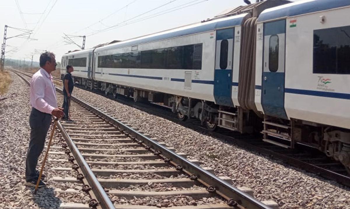 Track patrolling by security personnel intensified after cases of stone pelting at Vande Bharat ...